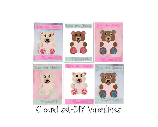 Beary Special Valentine Kit – DIY Bear-Themed Valentine Cards – Happy ...